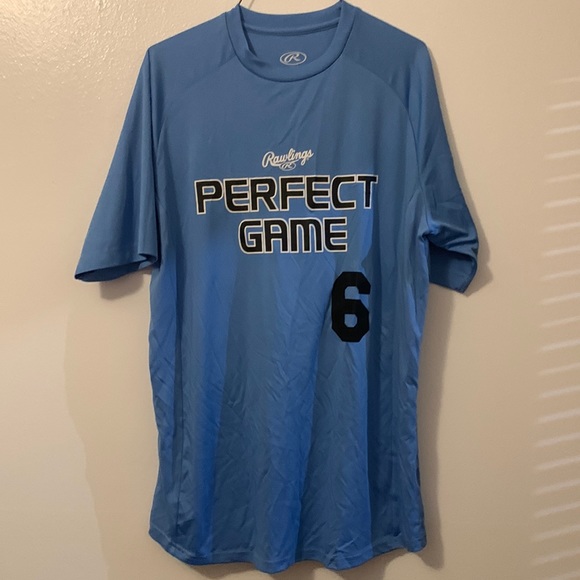 Rawlings | Shirts | Rawlings Large T Shirt 6 Sports Blue Perfect Game ...
